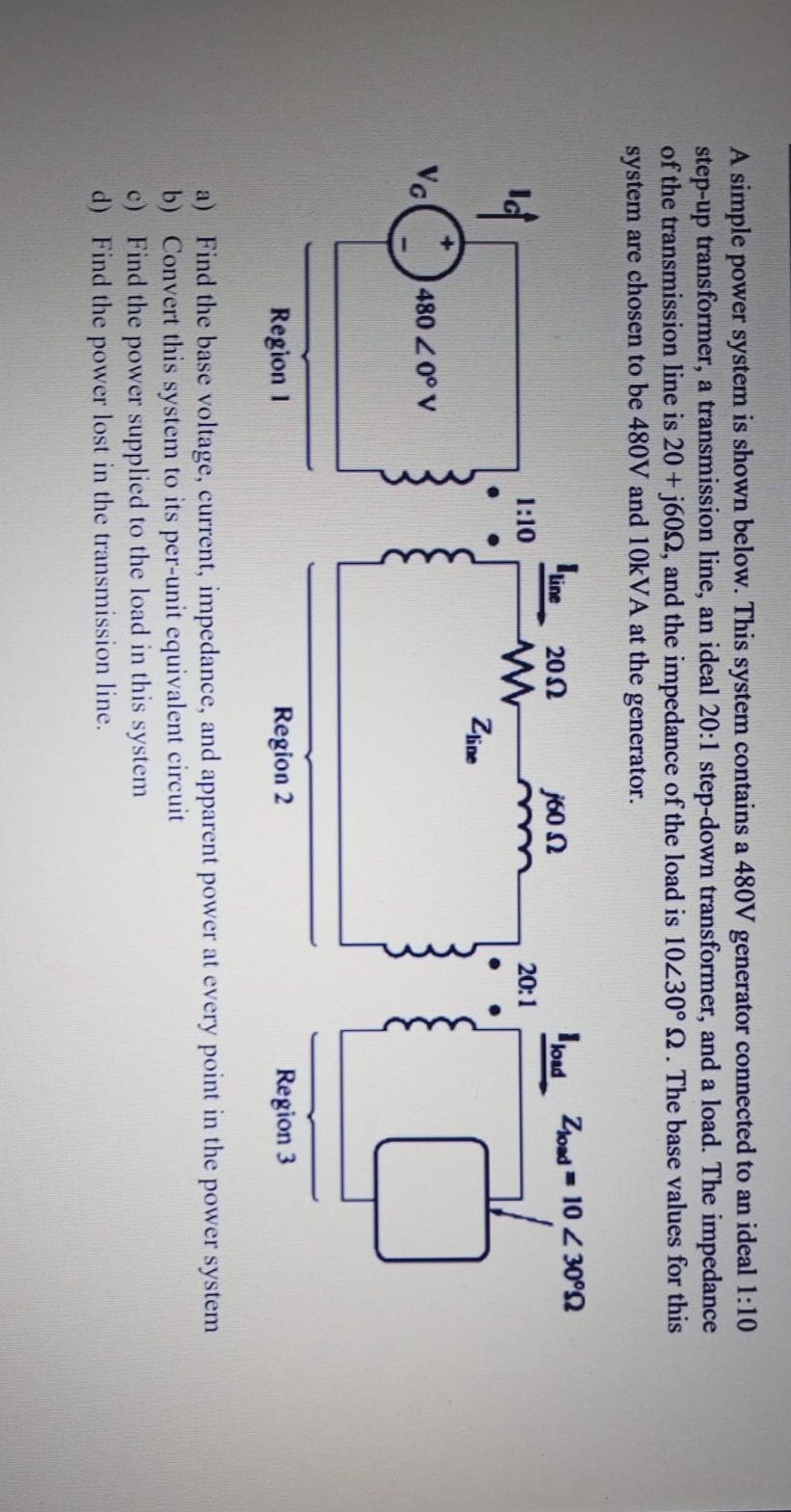 Solved A simple power system is shown below. This system | Chegg.com