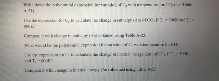 Solved Write down the polynomial expression for variation of | Chegg.com
