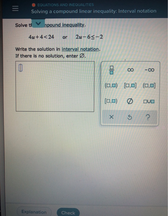 Solved EQUATIONS AND INEQUALITIES Solving a compound linear | Chegg.com