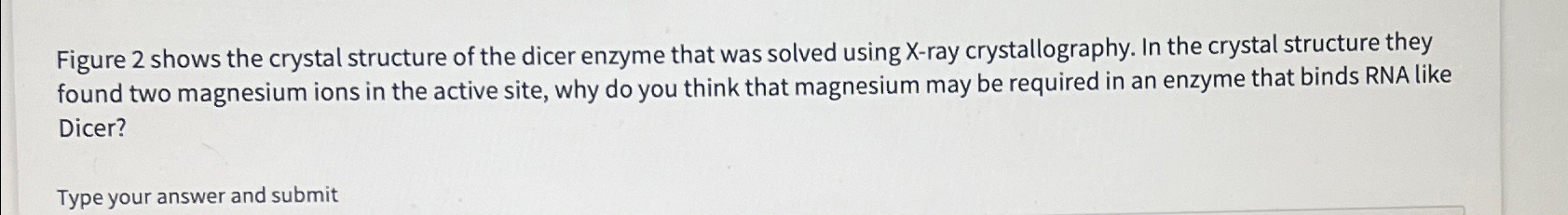 Solved Figure 2 ﻿shows the crystal structure of the dicer | Chegg.com