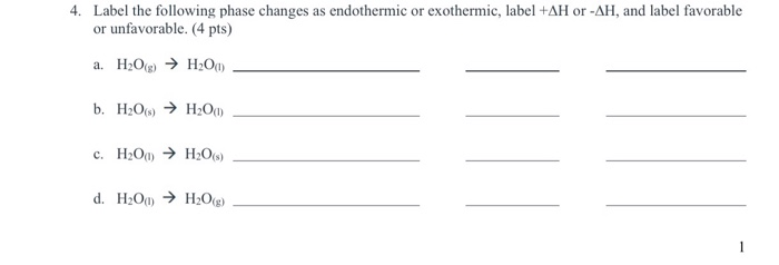 Endothermic And Exothermic Phase Changes