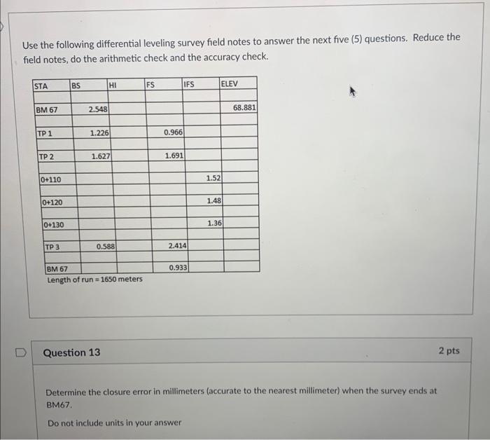 Solved Determine the closure error in millimeters (accurate | Chegg.com