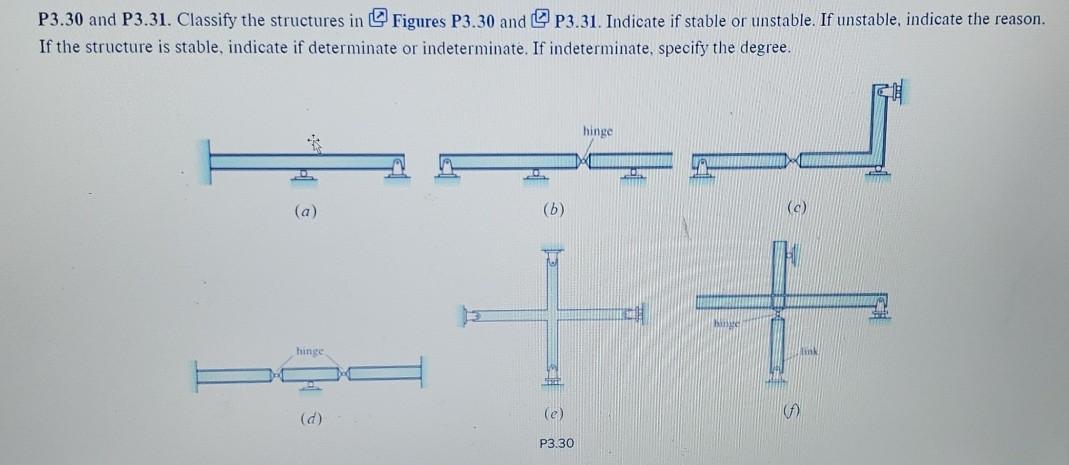 Solved P3.30 and P3.31. Classify the structures in Figures | Chegg.com