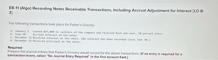Solved Journal entry worksheet Received interest on the | Chegg.com
