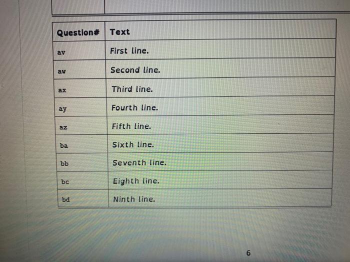 Solved Correct the order of the lines in the following | Chegg.com