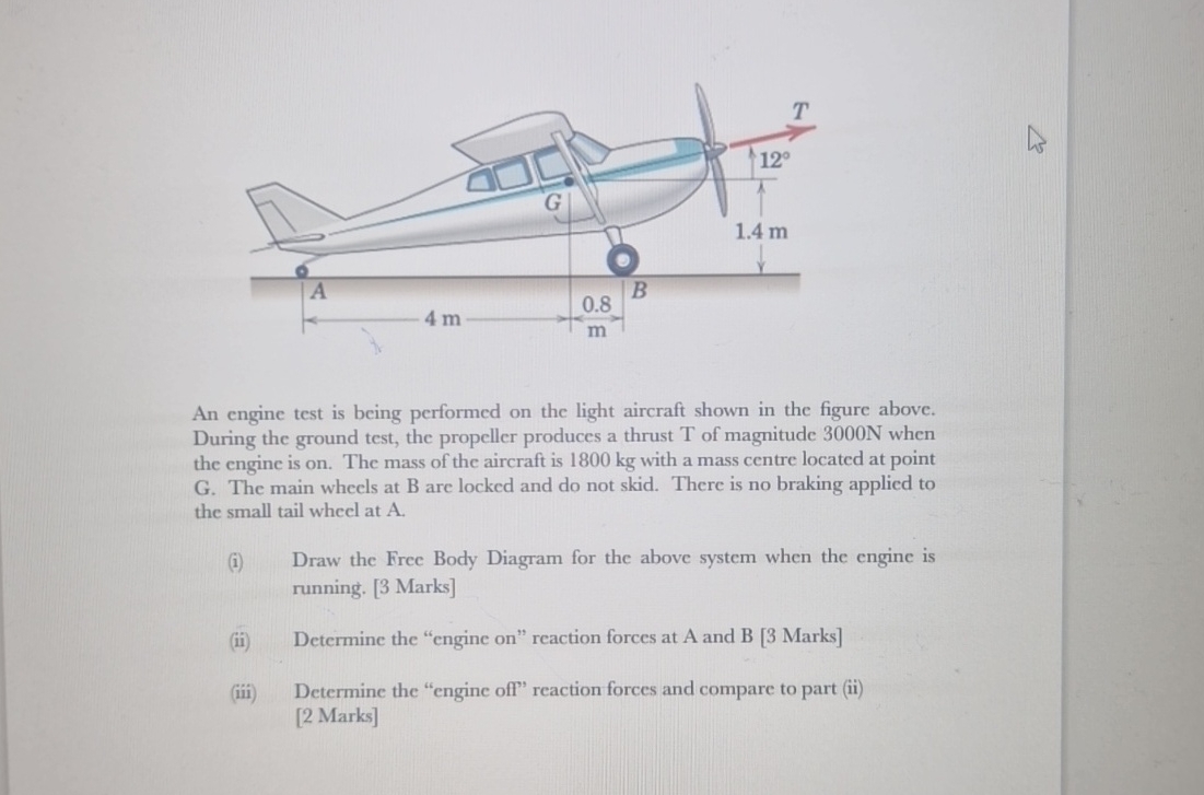 Solved An engine test is being performed on the light | Chegg.com