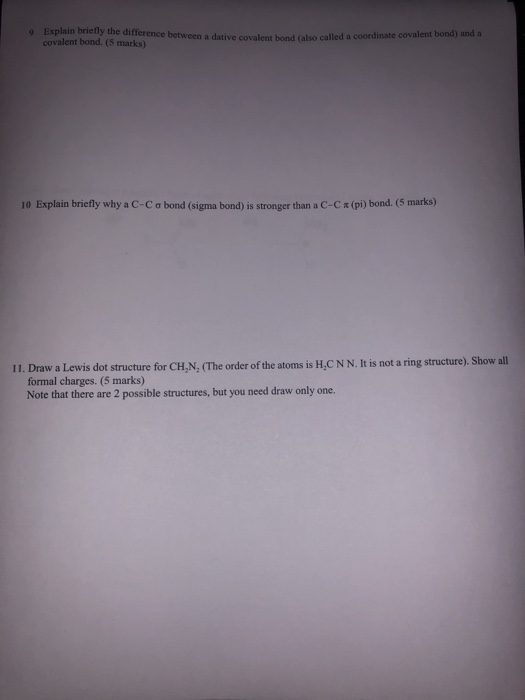 Solved 9 Explain briefly the difference between a dative | Chegg.com
