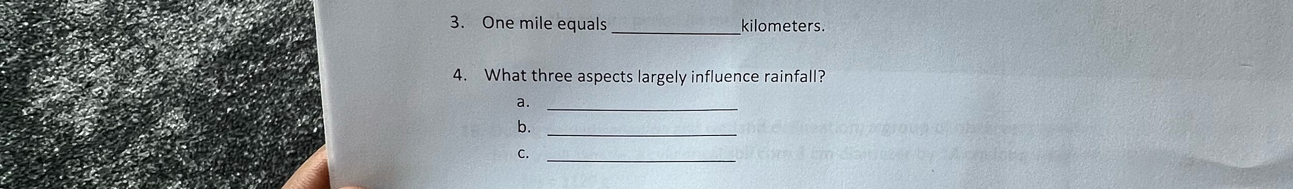 Solved One mile equals q, ﻿kilometers.What three aspects | Chegg.com