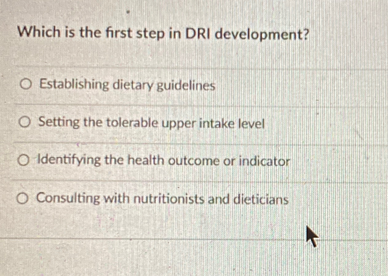 Solved Which is the first step in DRI | Chegg.com