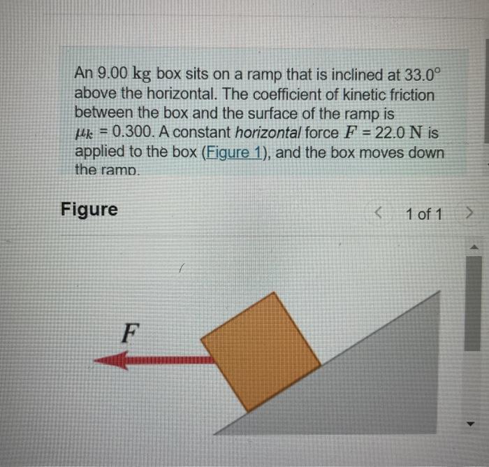 Solved An 9.00 kg box sits on a ramp that is inclined at | Chegg.com