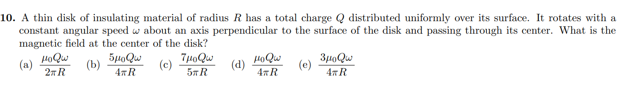 Solved A thin disk of insulating material of radius R ﻿has a | Chegg.com