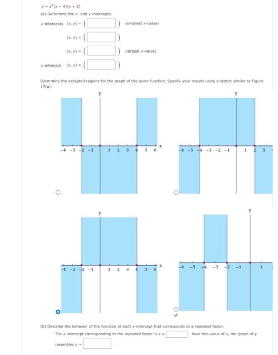 Solved y=x2(x−4)(x+2) (a) Determine the x - and | Chegg.com
