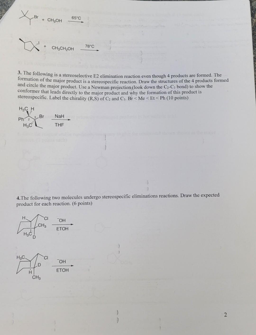 Solved 1. Draw the transition state structure for the | Chegg.com