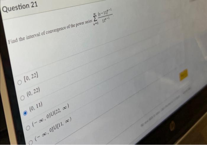 Solved Question 21 Find the interval of convergence of the | Chegg.com