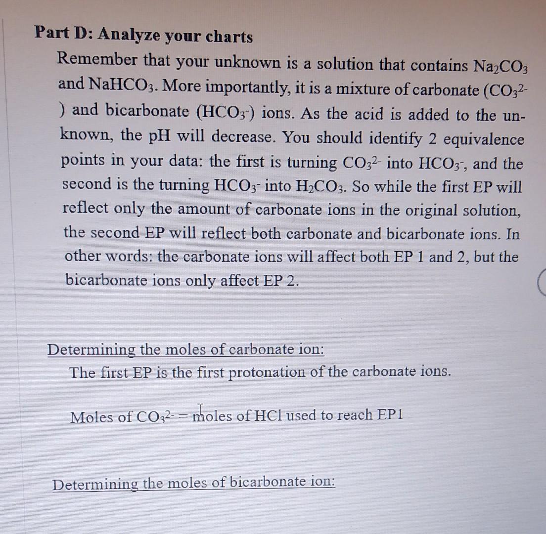 an alkalinity lab, my chemistry class is online and | Chegg.com