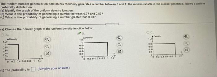 The random-number generator on calculators randomly | Chegg.com