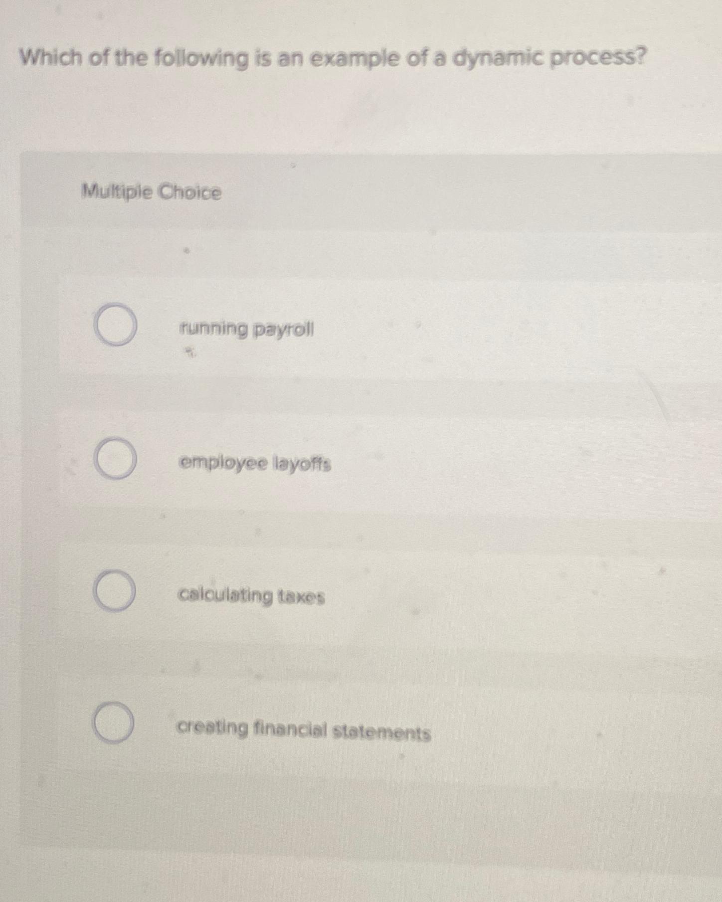 Solved Which of the following is an example of a dynamic | Chegg.com