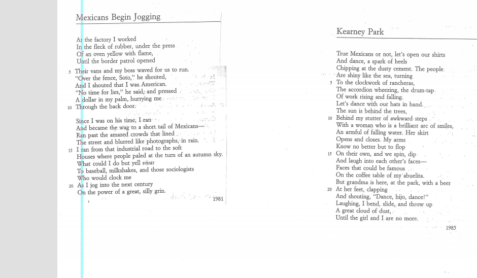 Read the three poem below By Gary Soto and explain | Chegg.com