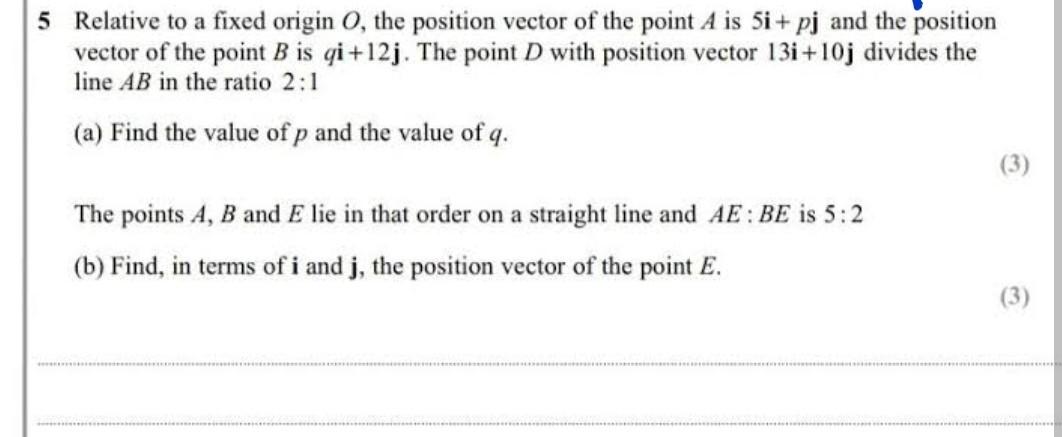 Solved 5 Relative to a fixed origin O, the position vector | Chegg.com