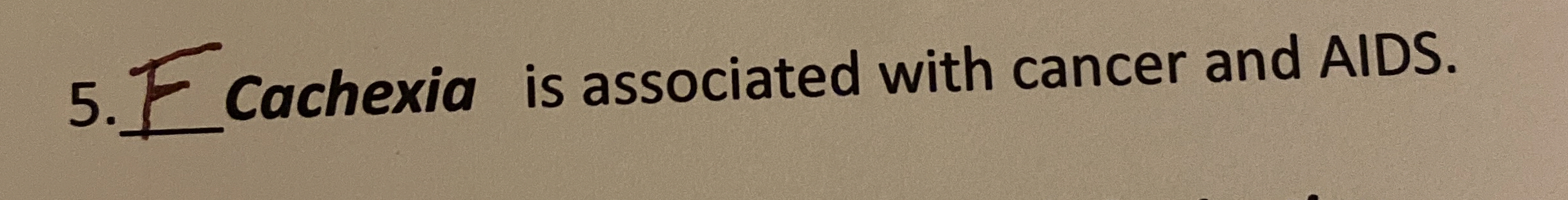 Solved Cachexia is associated with cancer and AIDS. | Chegg.com