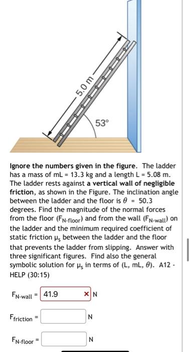 Solved Ignore the numbers given in the figure. The ladder | Chegg.com