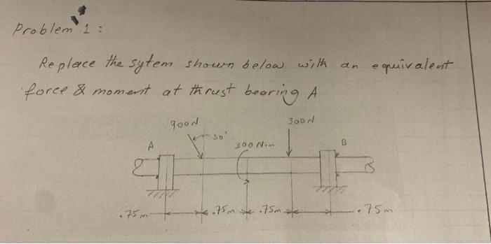Solved replace the system shown below with an equivalent | Chegg.com