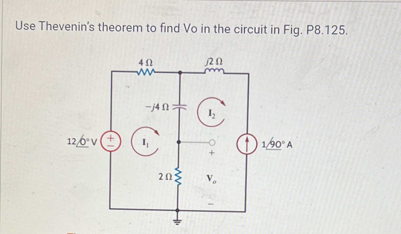 Solved Use Thevenin's theorem to find Vo in the circuit in | Chegg.com
