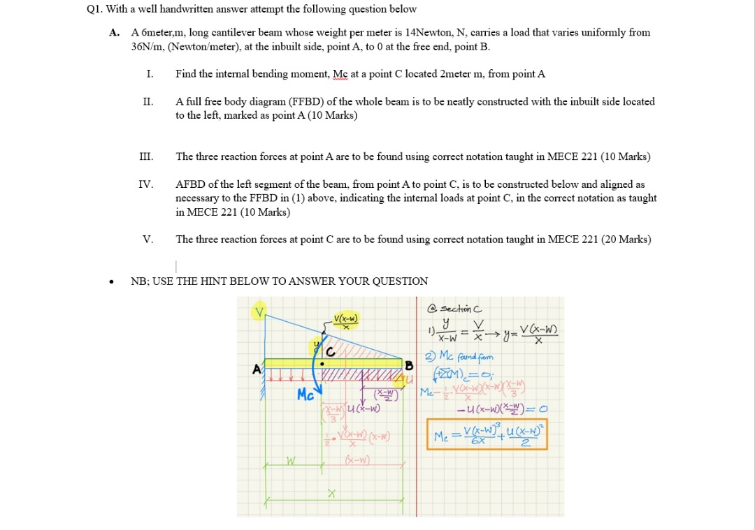 Solved Q1. ﻿With a well handwritten answer attempt the | Chegg.com