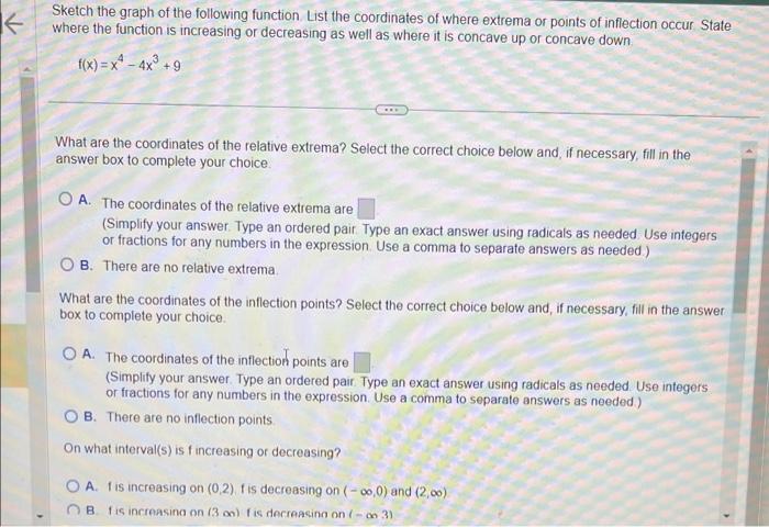 Solved Sketch the graph of the following function. List the | Chegg.com