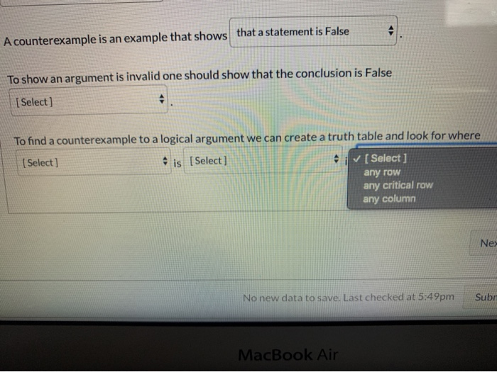 Solved Then, answer the following questions: A critical row | Chegg.com