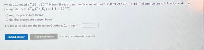 Solved When 15.0 mL of a 2.34×10−4M calcium acetate solution | Chegg.com