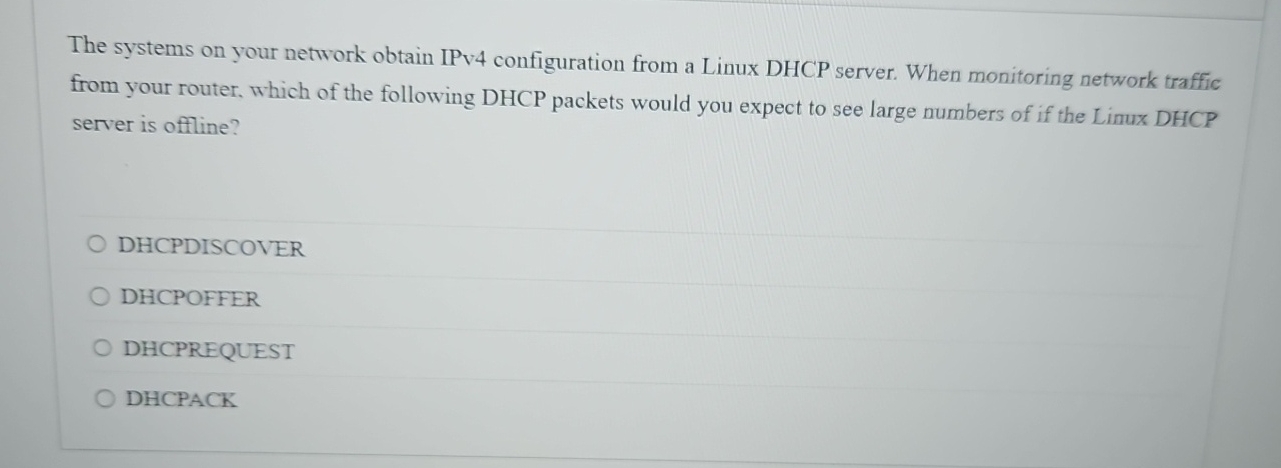 Solved The systems on your network obtain IPv4 | Chegg.com