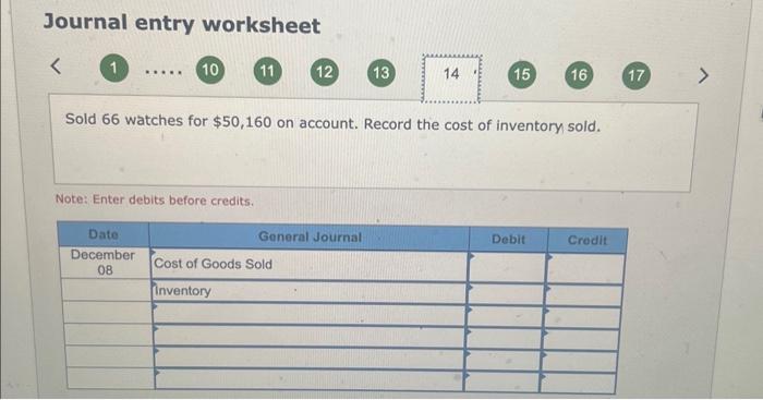 Solved Journal entry worksheet (1) ……,10 12 16 Sold 66 | Chegg.com