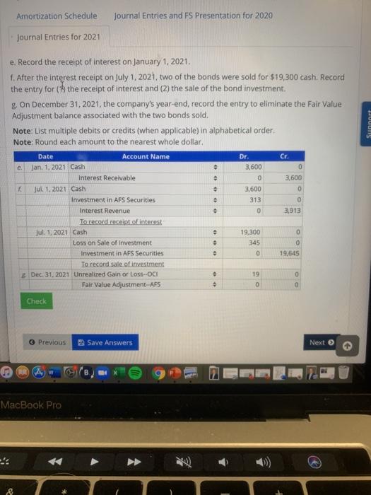 Solved Amortization Schedule Journal Entries and FS | Chegg.com