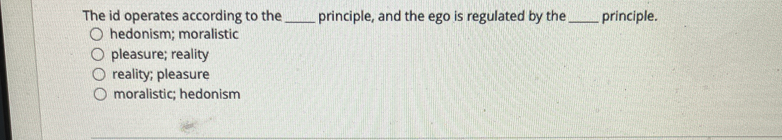 Solved The id operates according to the q, ﻿principle, and | Chegg.com