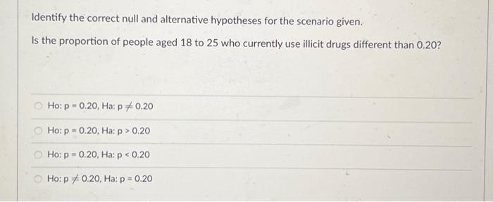 Solved Identify the correct null and alternative hypotheses | Chegg.com