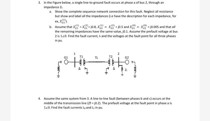 Solved 3. In the Figure below, a single line-to-ground fault | Chegg.com