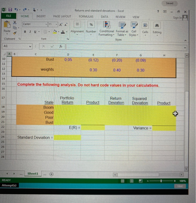 Solved XB55 - 5 x FILE HOME INSERT Sign in X Calibri - 11 | Chegg.com
