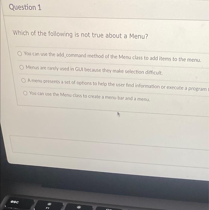 Solved Question 1 Which of the following is not true about a | Chegg.com