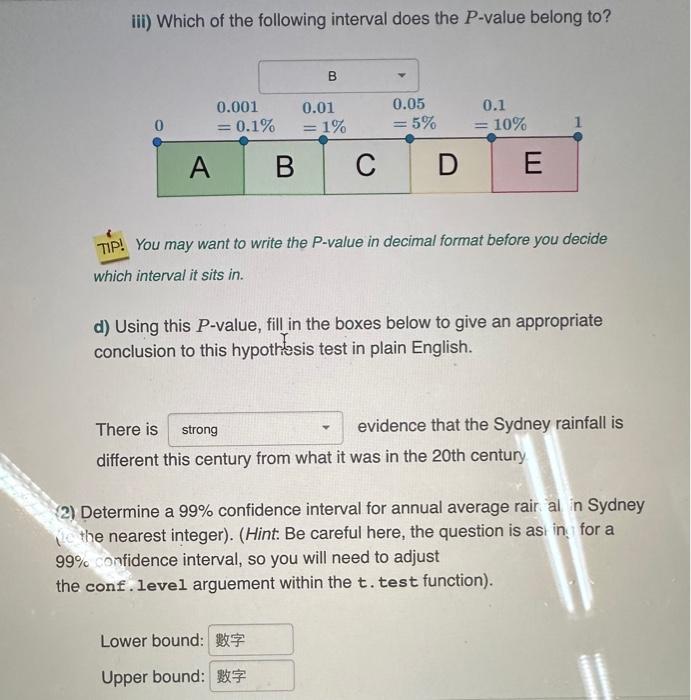 Solved please explain how to do part c i , ii for the p | Chegg.com