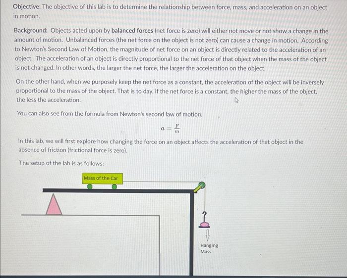 Solved Objective: The objective of this lab is to determine | Chegg.com