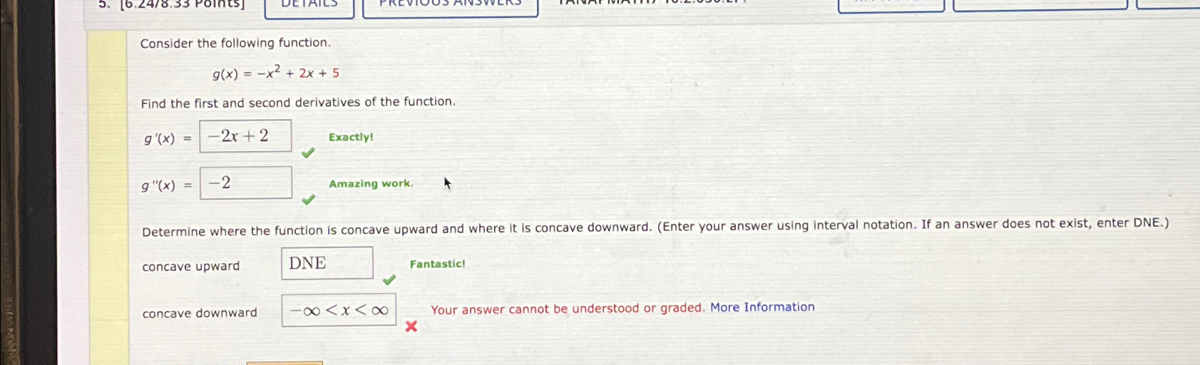 Solved Consider the following function.g(x)=-x2+2x+5Find the | Chegg.com