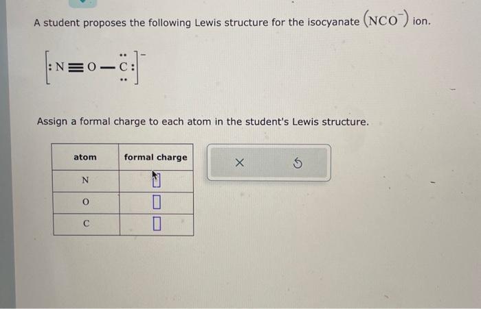 Solved A student proposes the following Lewis structure for | Chegg.com