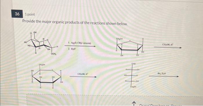 Solved Provide the major organic products of the reactions | Chegg.com