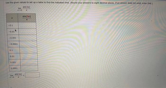 Solved Use the given values to set up a table to find the | Chegg.com