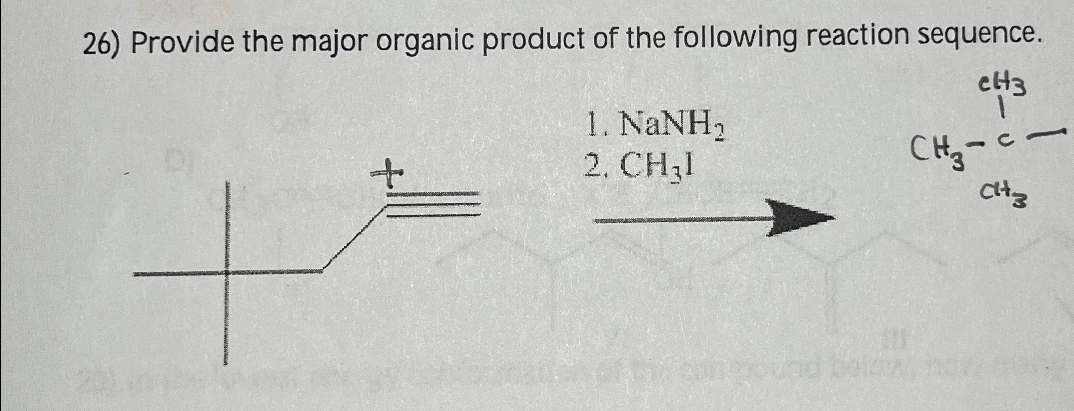 Solved Provide the major organic product of the following | Chegg.com