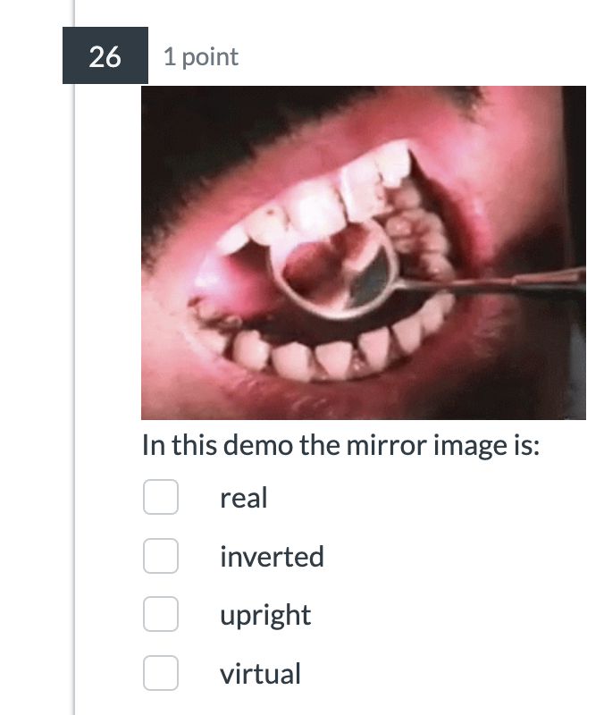 Solved In this demo the mirror image | Chegg.com