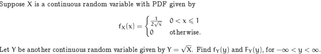 Solved Suppose X is a continuous random variable with PDF | Chegg.com