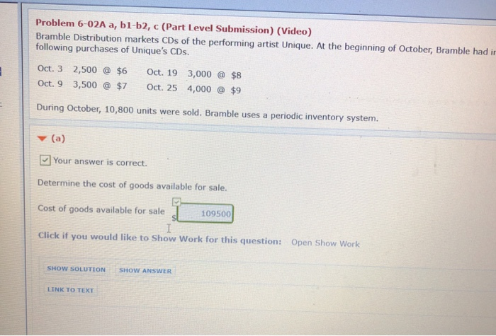 Solved Problem 6-02A a, b1-b2, c (Part Level Submission) | Chegg.com