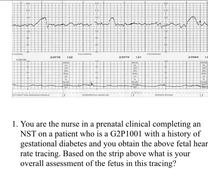 Solved 1. You are the nurse in a prenatal clinical | Chegg.com
